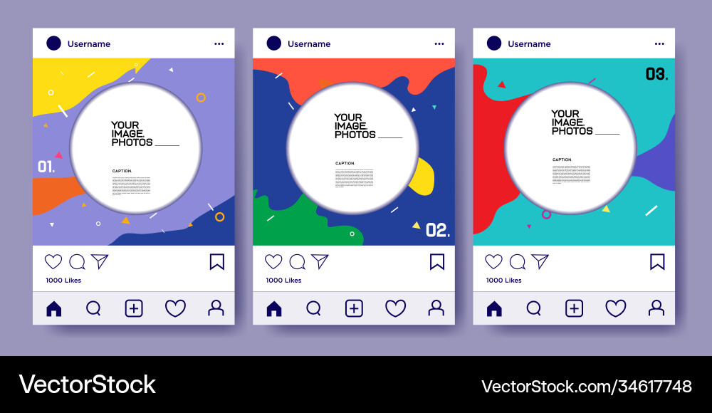 Social media post and feed design template Vector Image