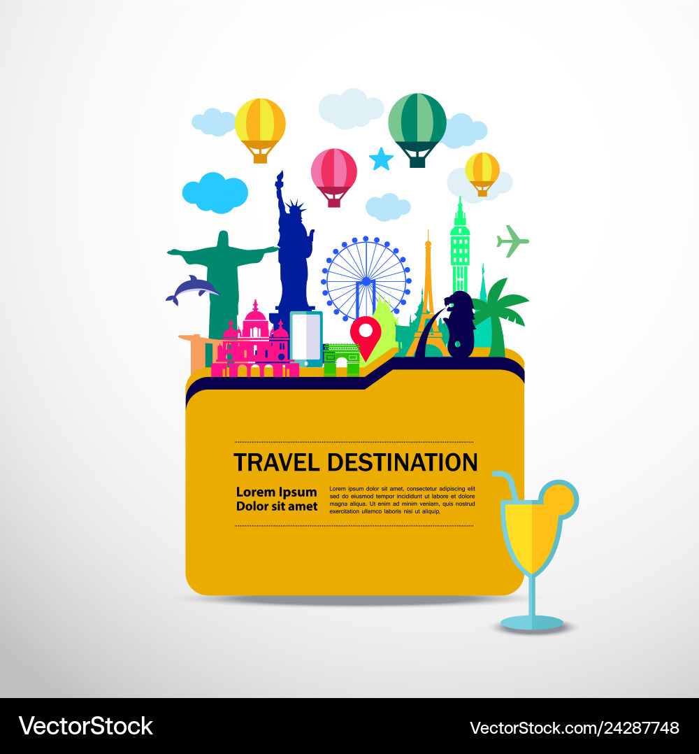 Travel around the world Royalty Free Vector Image