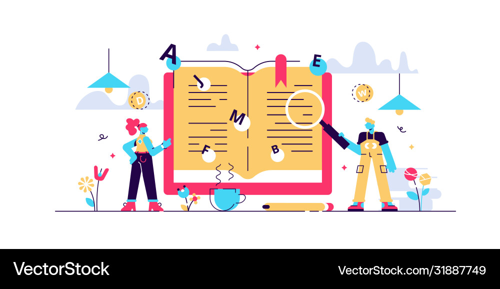 Flat Translation Book Concept Royalty Free Vector Image