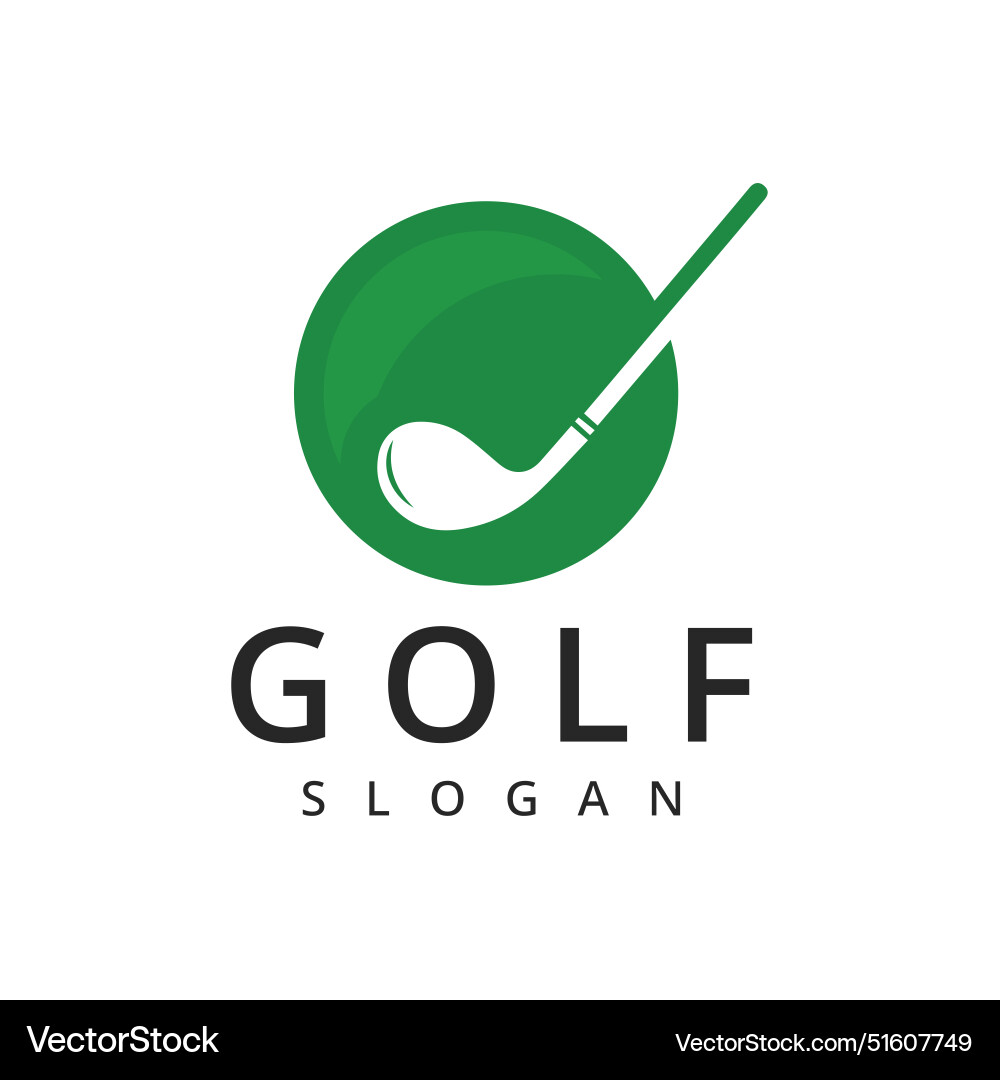 Golf club logo design template Royalty Free Vector Image