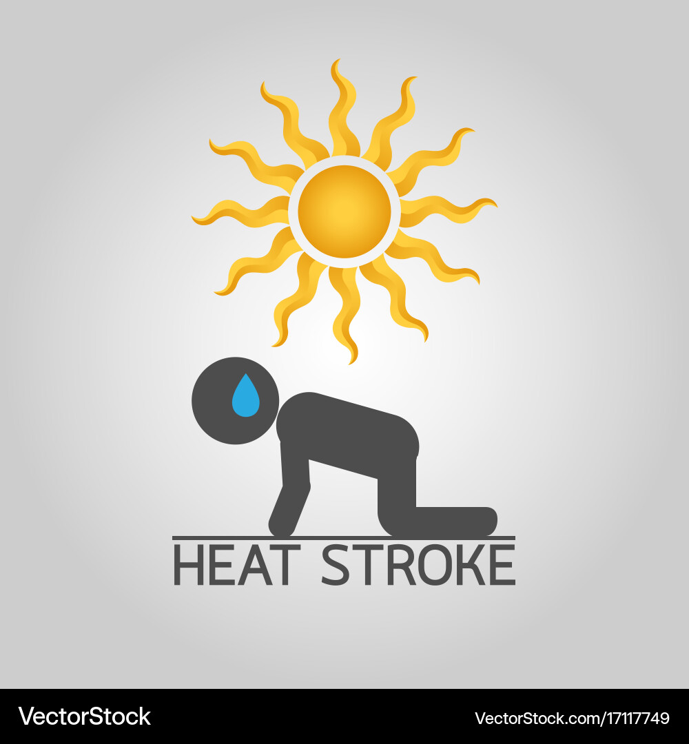 Heat stroke logo icon Royalty Free Vector Image