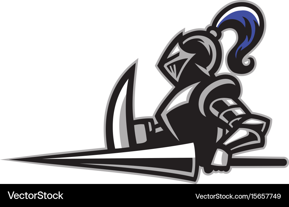 Medieval Knight Mascot Royalty Free Vector Image
