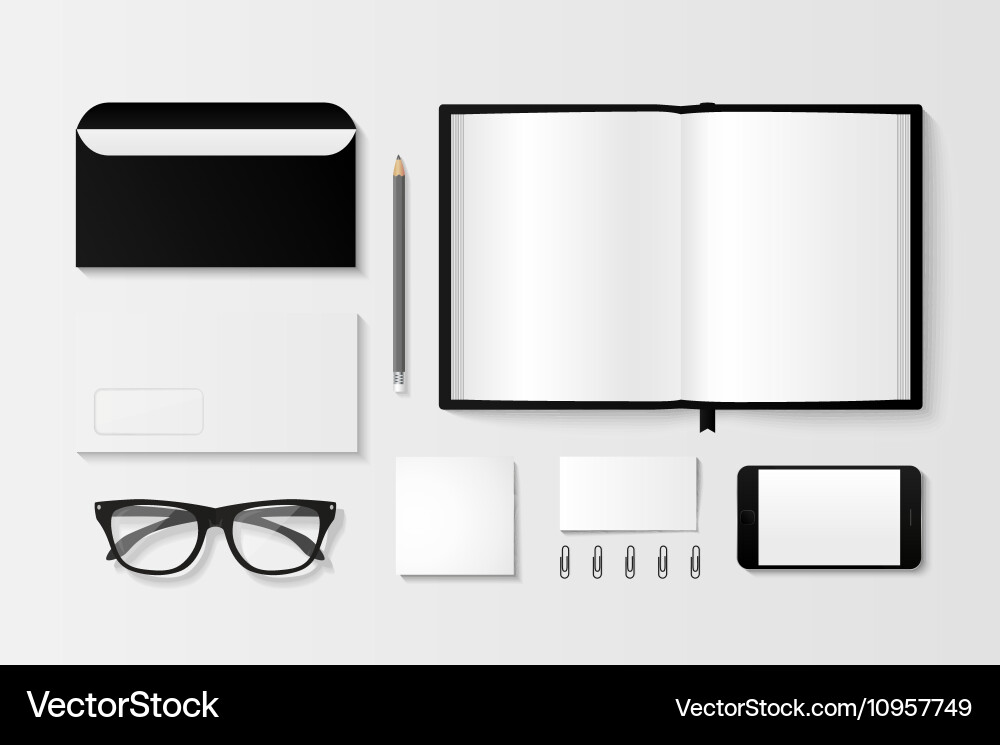 Mock up set Royalty Free Vector Image - VectorStock
