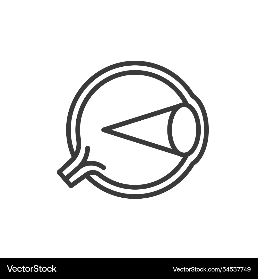 Myopia icon in line design vision Royalty Free Vector Image