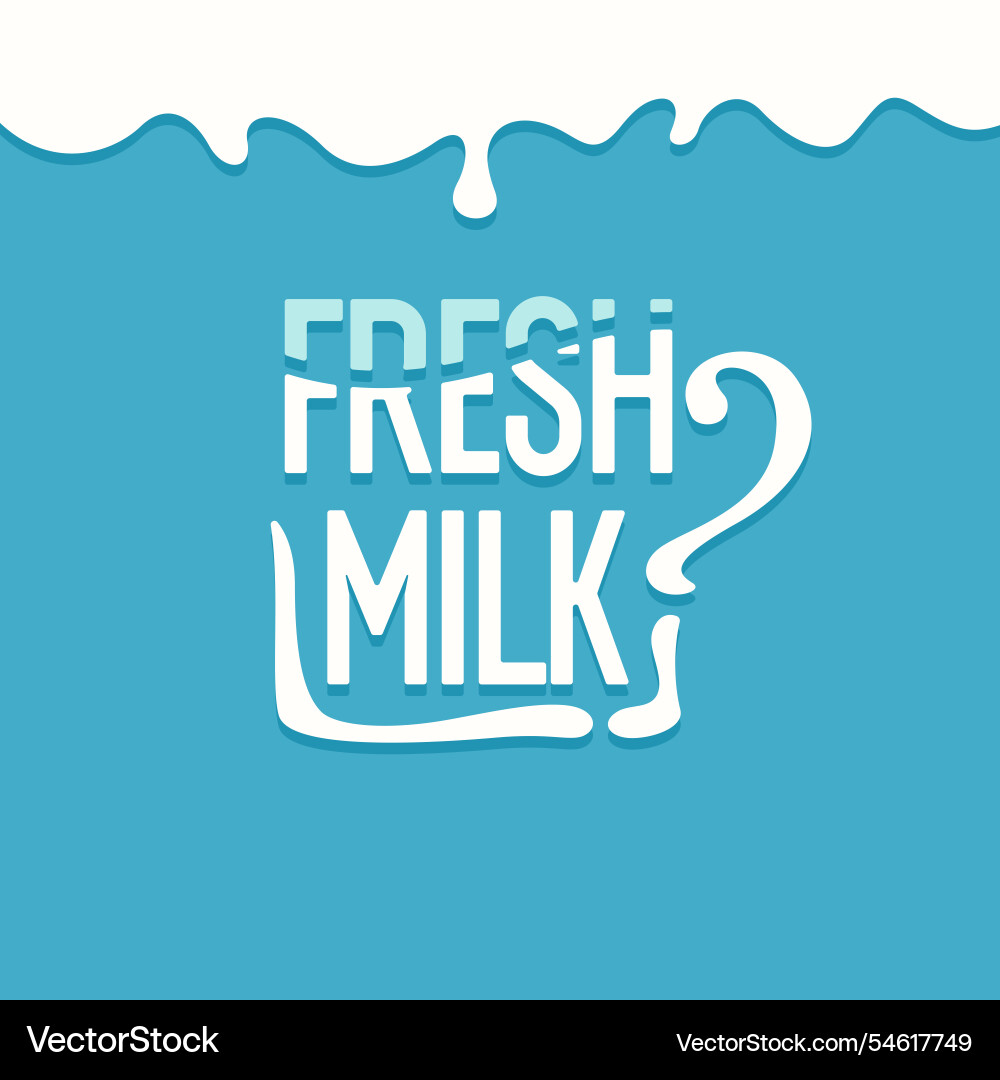 Original concept poster for milk advertising Vector Image