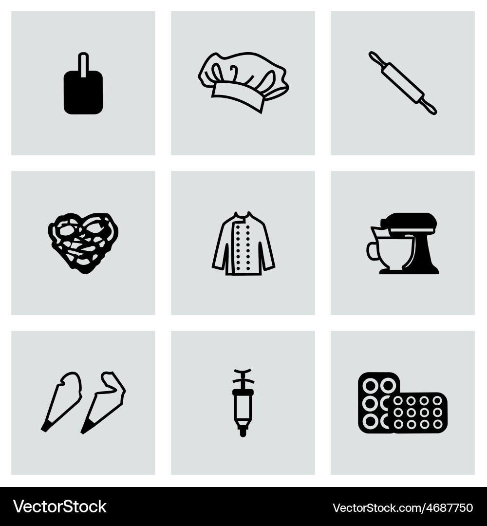 Bakery icon set Royalty Free Vector Image - VectorStock