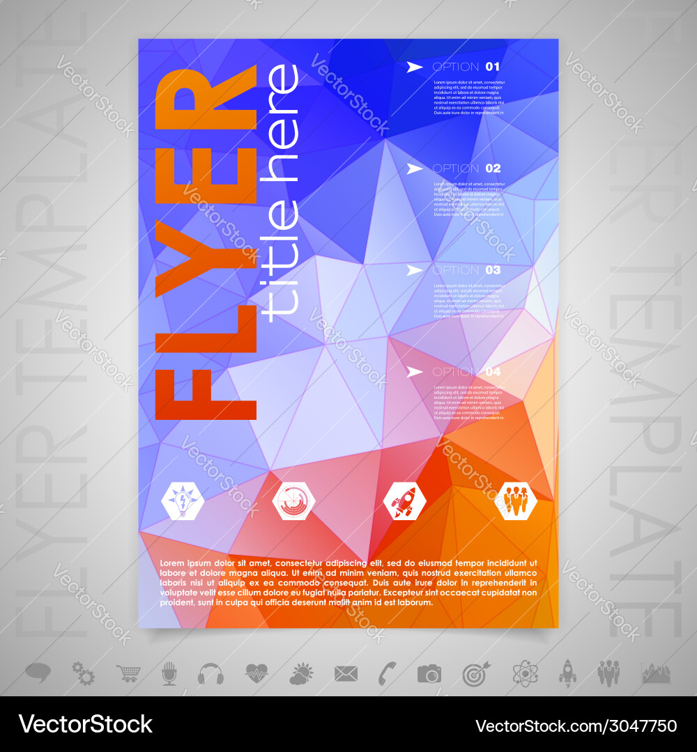 Flyer design template Royalty Free Vector Image