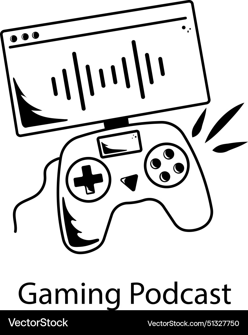Gaming podcast Royalty Free Vector Image - VectorStock