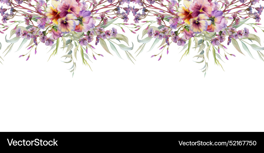 Hand drawn watercolor boho botanical flowers Vector Image