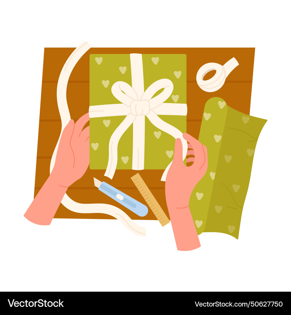 Handmade wrapping gifts Royalty Free Vector Image