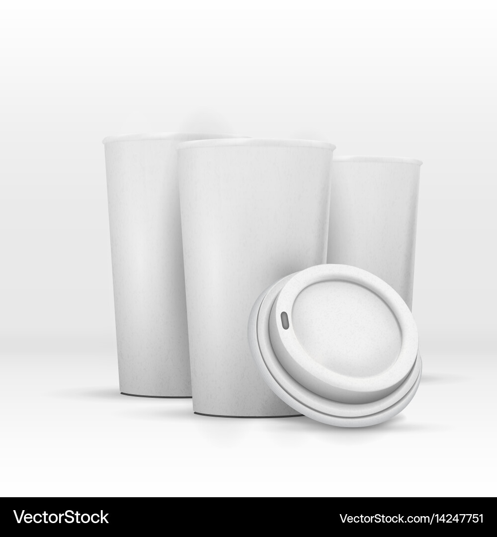 Coffee cup mockup set Royalty Free Vector Image