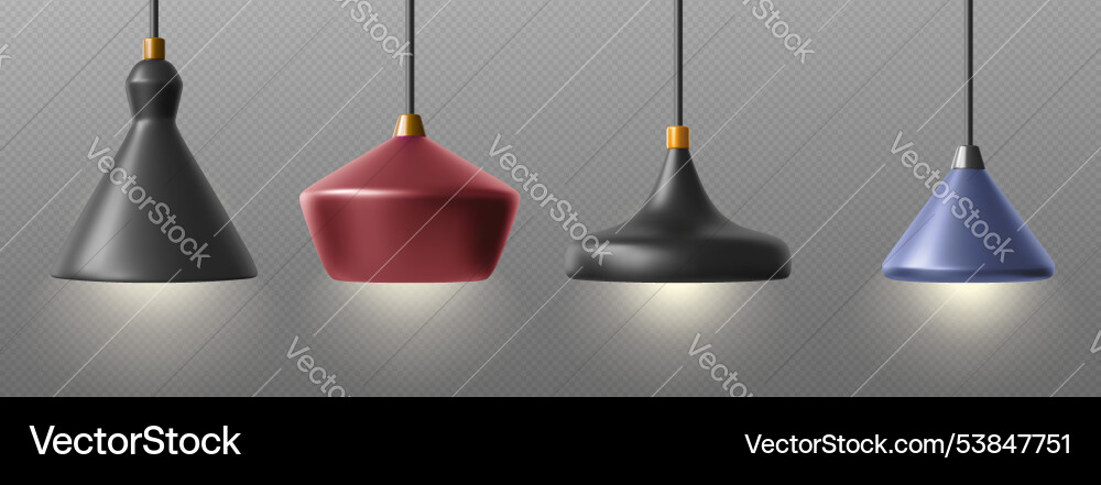 Modern pendant chandelier for ceiling light Vector Image