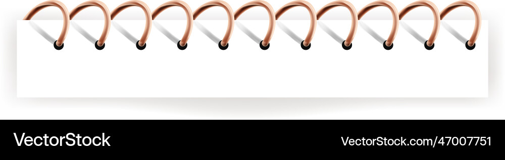 Notebook binder spiral wire on journal Royalty Free Vector