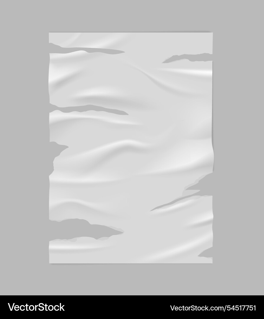 Paper torn and crumpled Royalty Free Vector Image