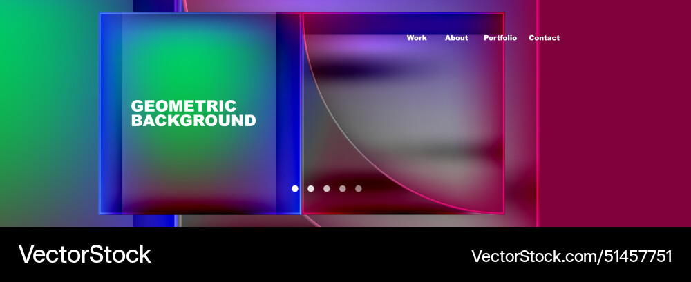 Round triangles and squares web site page template