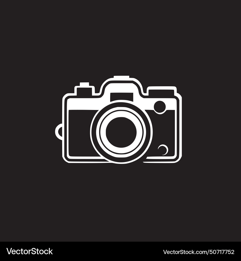 Camera - minimalist and flat logo Royalty Free Vector Image