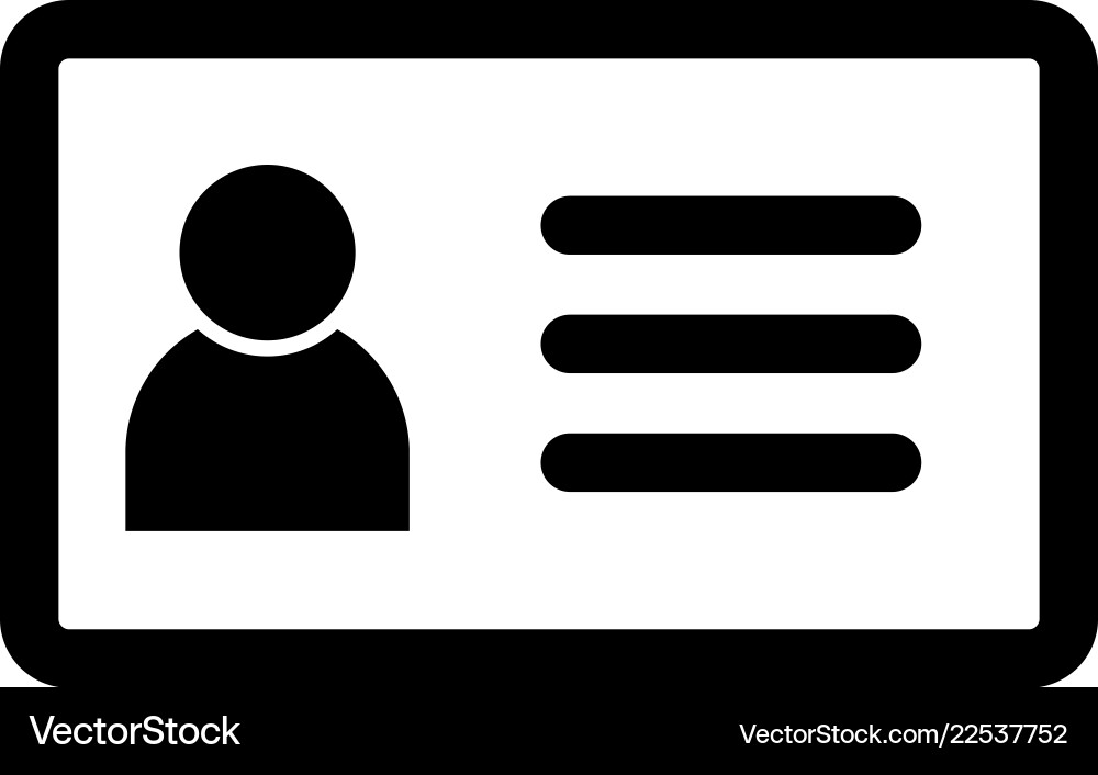 Id card icon Royalty Free Vector Image - VectorStock
