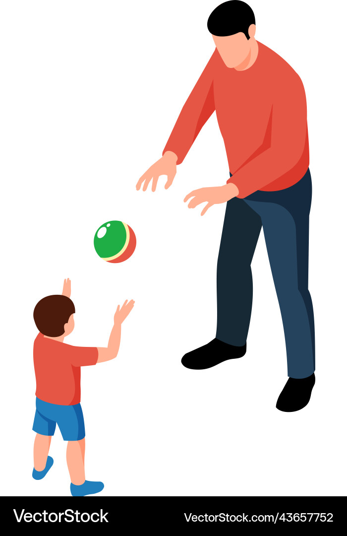 Isometric dad Royalty Free Vector Image - VectorStock