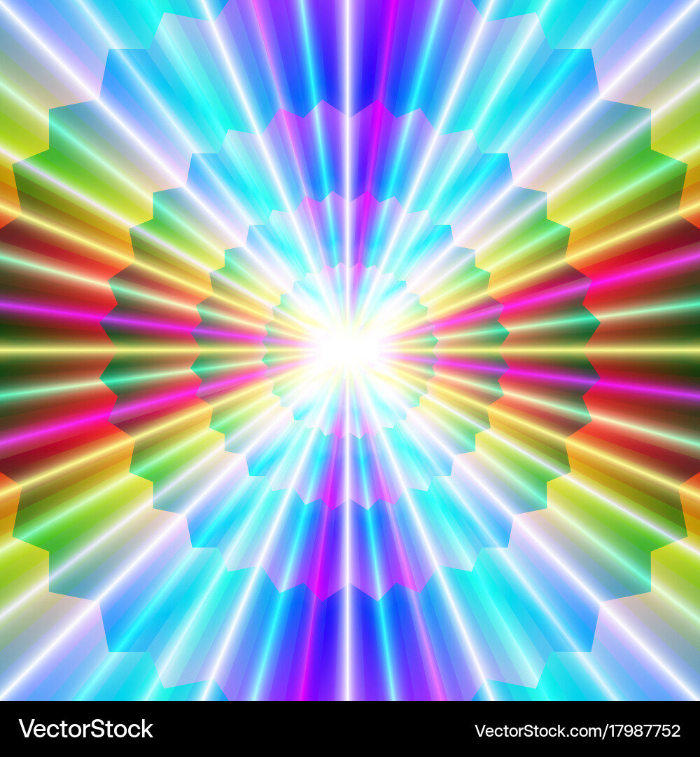 Laser beams and colorful pointed shapes Royalty Free Vector