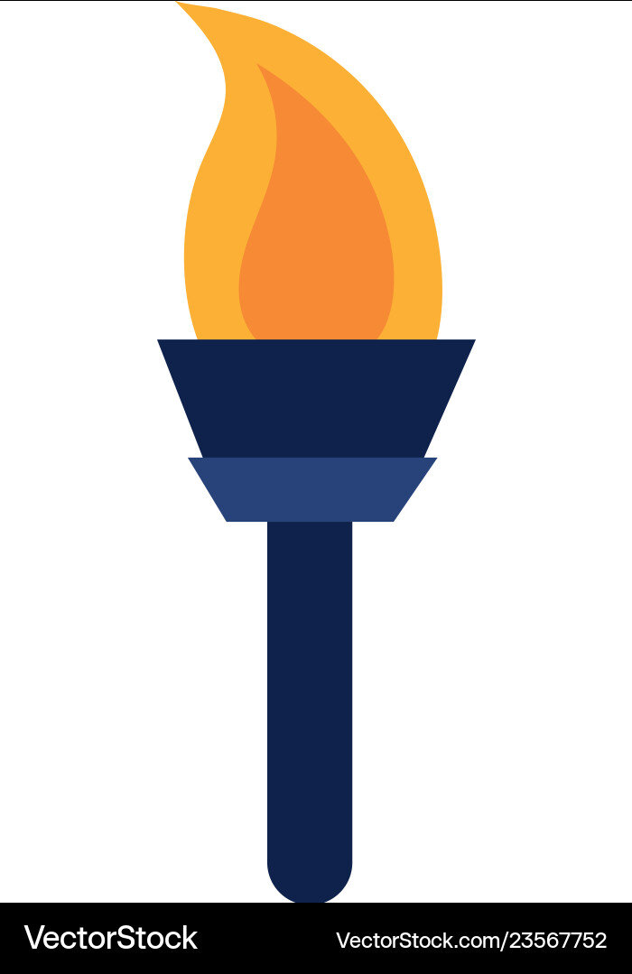 Olympic Torch Cartoon Illustration Vector, Olympic Torch, Olympic