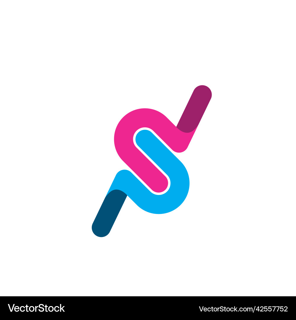 S letter or dp icon design Royalty Free Vector Image