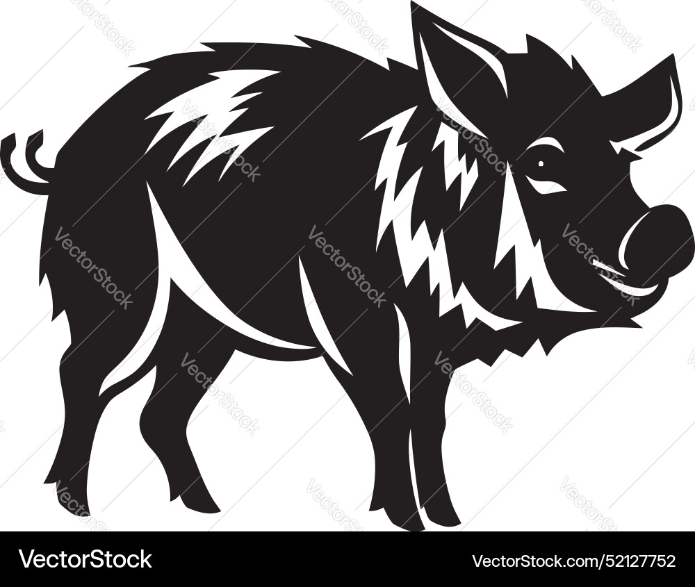Snorting sovereign iconic boar symbol thunderous Vector Image