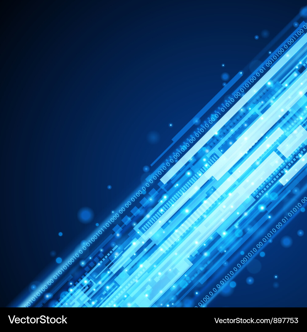 Abstract digital technology lines move up Vector Image