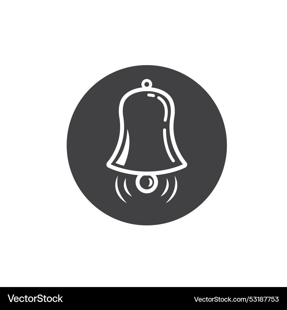 Bell rings icon elemend design template Royalty Free Vector