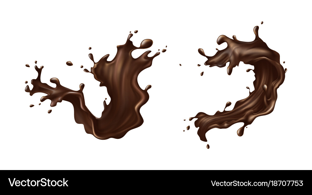 Chocolate Splash Royalty Free Vector Image - VectorStock