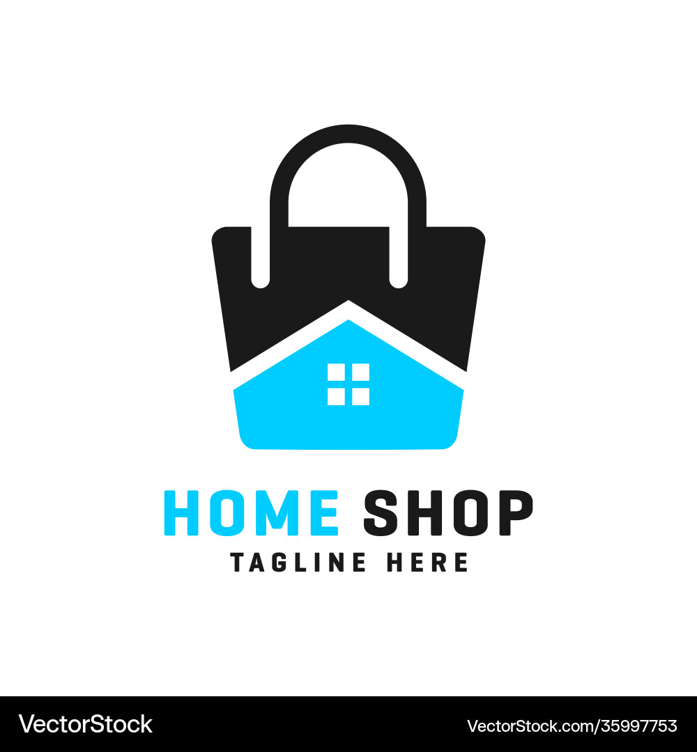 Modern shop home logo Royalty Free Vector Image