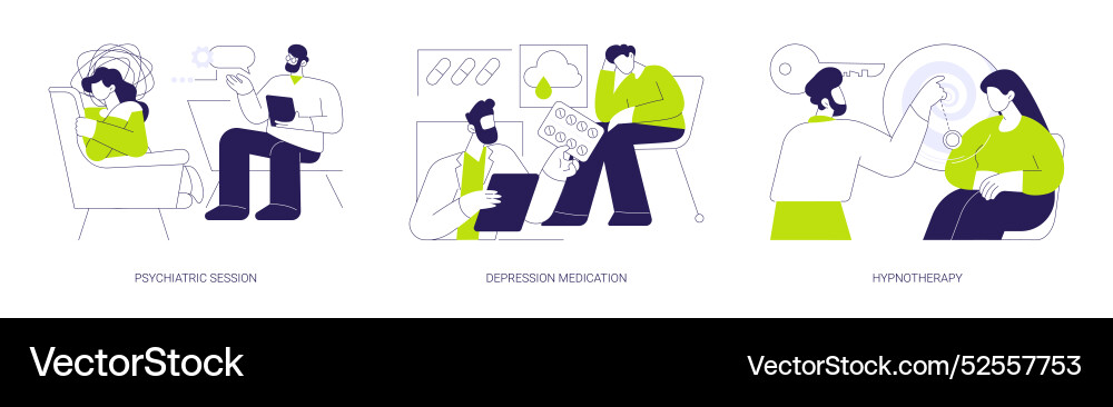 Psychiatric consultation abstract concept Vector Image