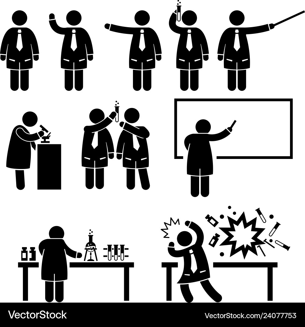 Science Lab & Education Pictograms Royalty Free Vector