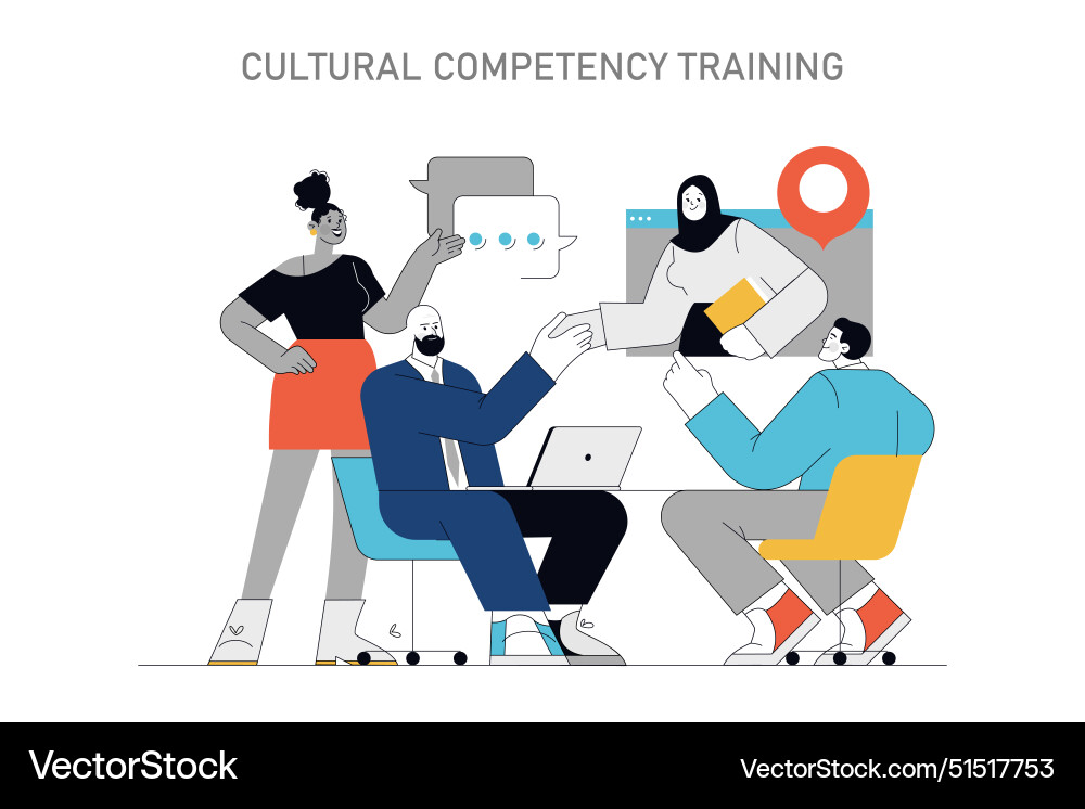 Soft skills training flat Royalty Free Vector Image