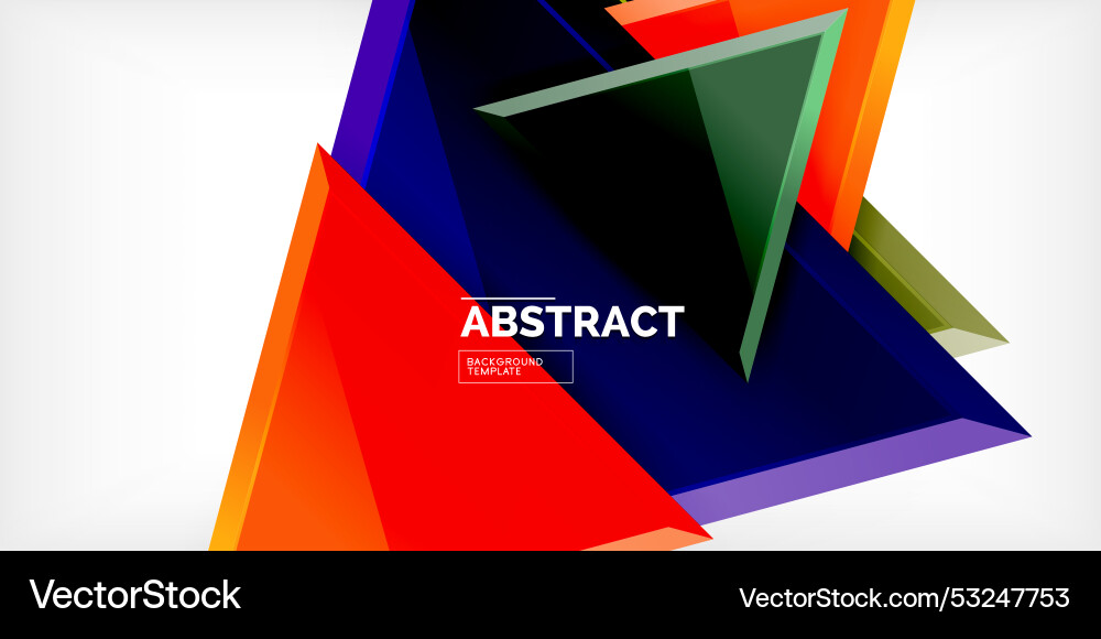 Triangle glass shapes geometric abstract Vector Image
