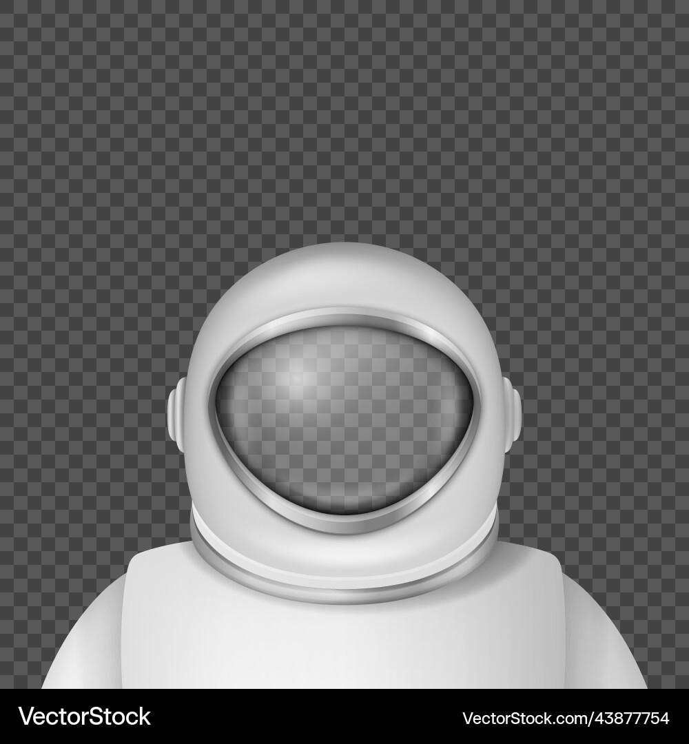 3d realistischer Astronaut Helm Cosmonaut Vektorbild