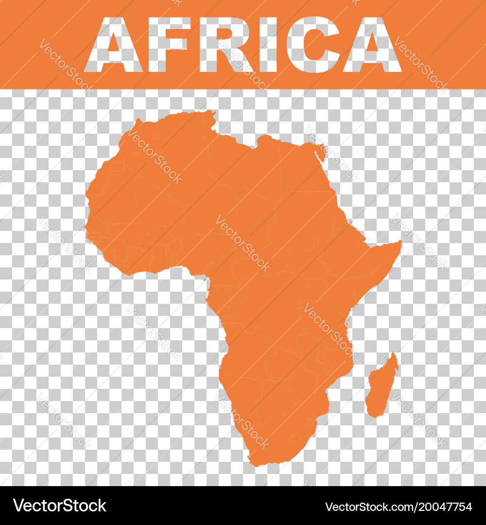 Africa Map Flat Illustration Royalty Free Vector Image