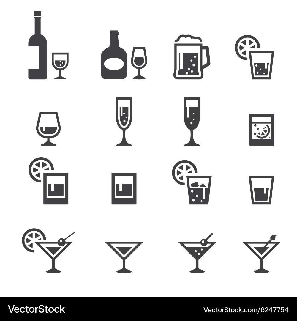 Alcohol drink icon Royalty Free Vector Image - VectorStock