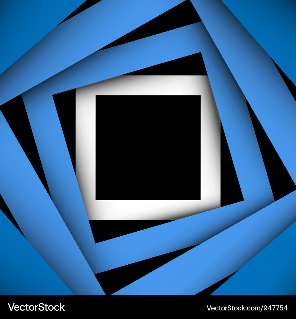 Blaues Papier Quadrat und Rahmen Hintergrund Vektorbild