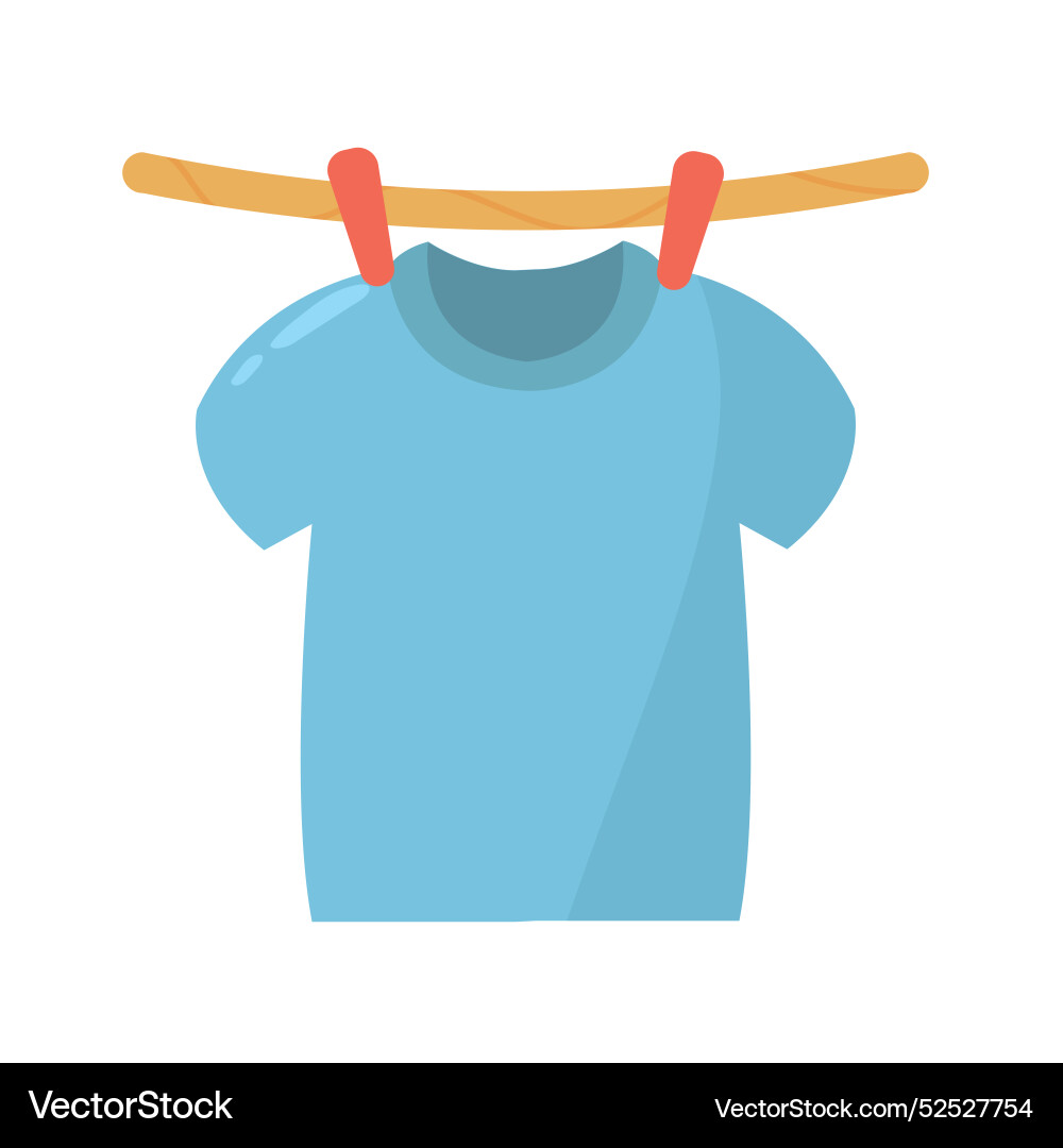 Clothesline flat icon tshirt Royalty Free Vector Image