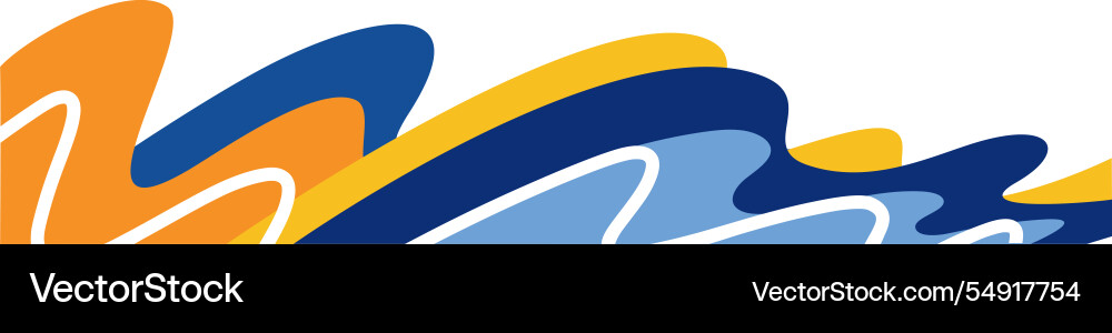 Colorful wavy background template design Vector Image