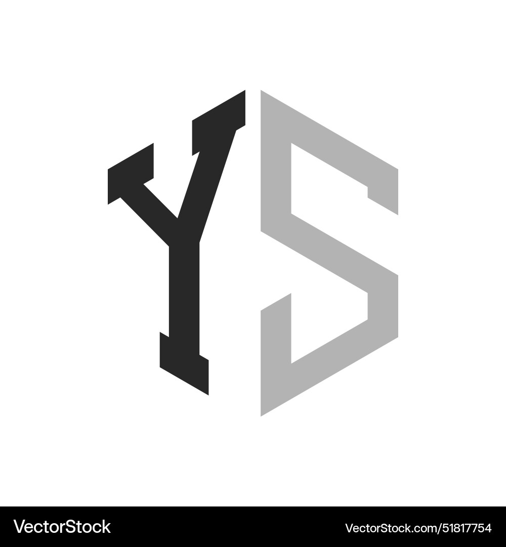 Modern unique hexagon letter ys logo design Vector Image
