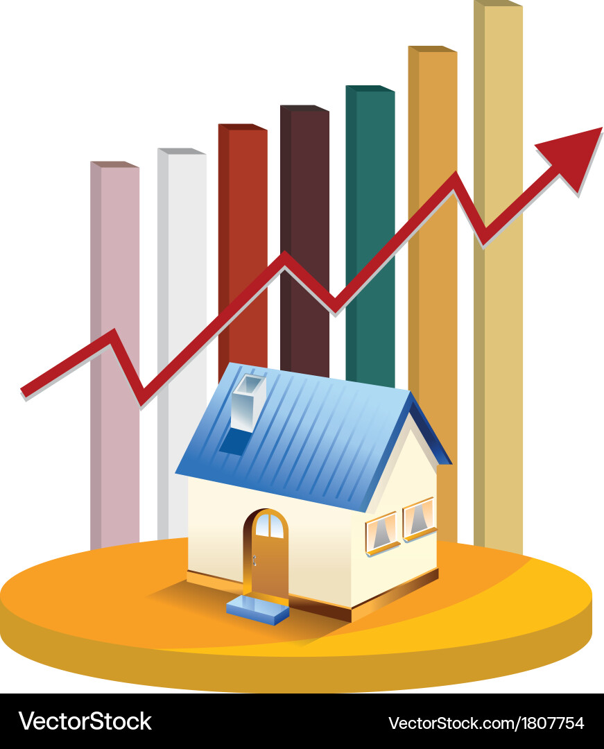 Real Estate Growth Chart Royalty Free Vector Image