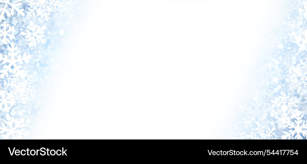 Snowflake border with white center Royalty Free Vector Image