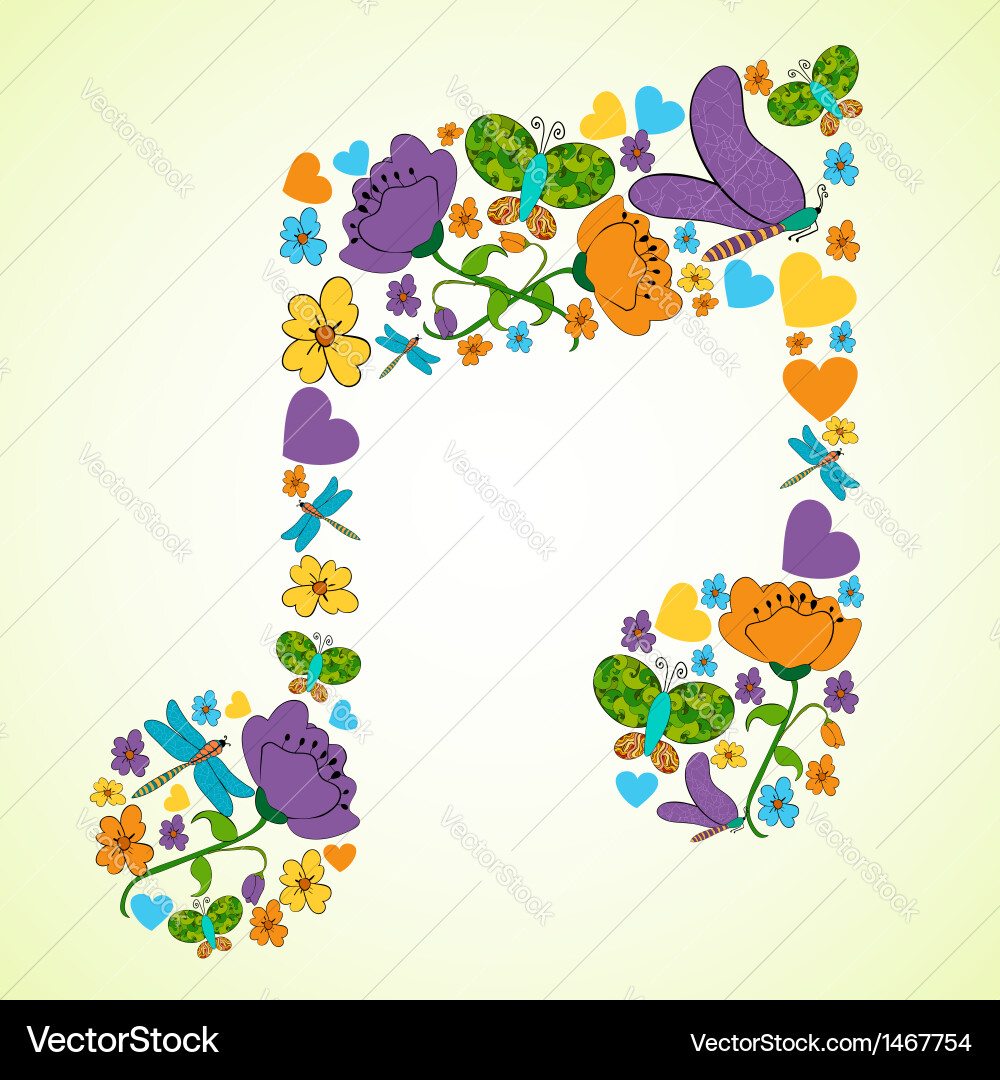 Spring music background Royalty Free Vector Image