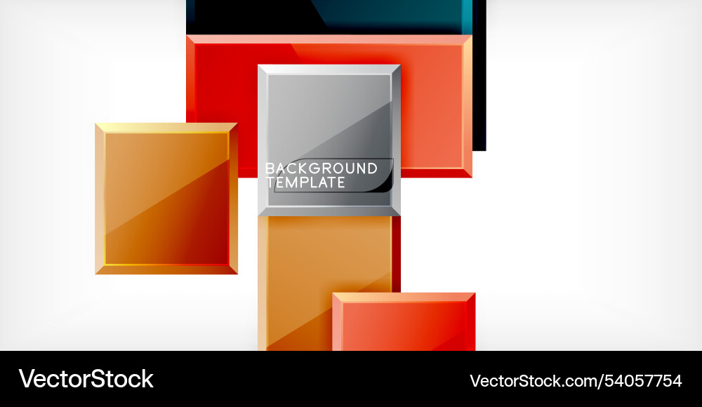 Square shape color abstract geometry Royalty Free Vector