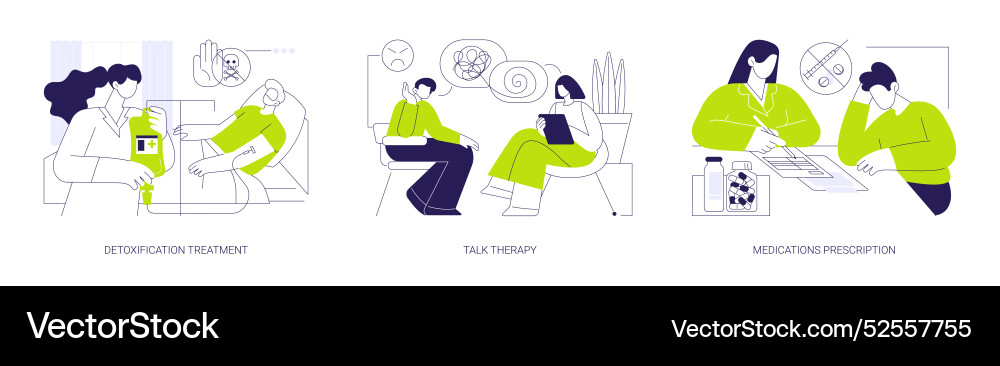 Addiction psychiatry abstract concept Royalty Free Vector