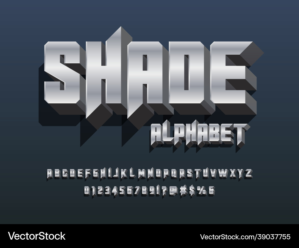 Chrome font Royalty Free Vector Image - VectorStock