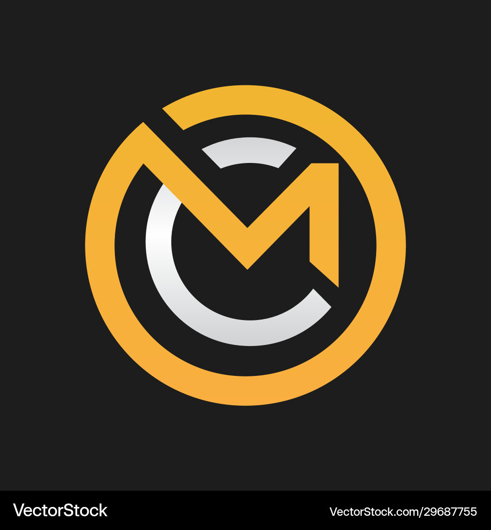 Cm lettermark logo Royalty Free Vector Image - VectorStock
