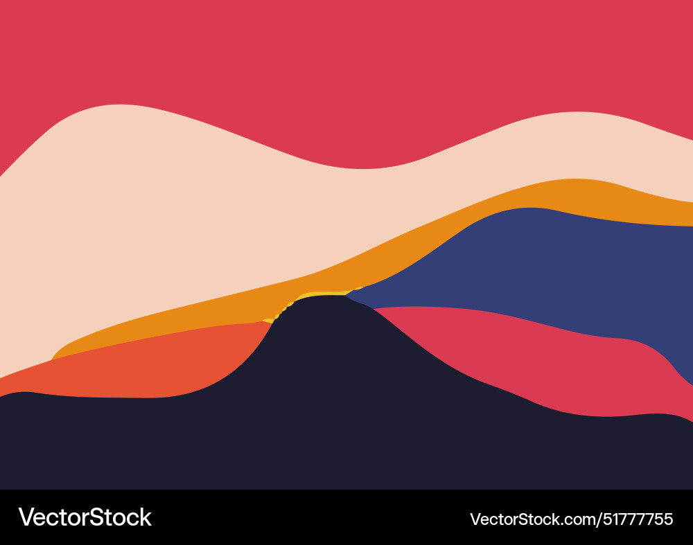 Colorful abstract hills Royalty Free Vector Image