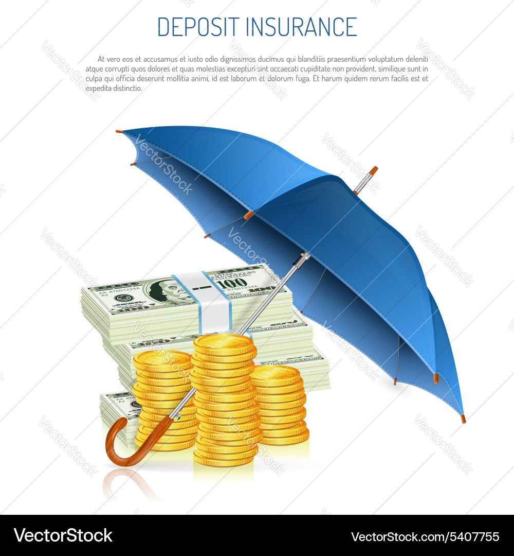 Deposit insurance Royalty Free Vector Image - VectorStock
